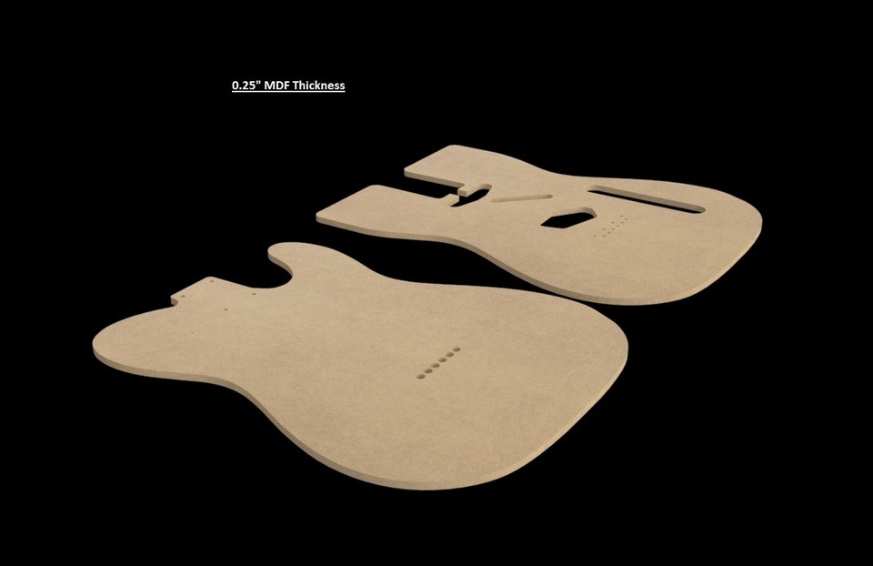 Telecaster MDF Guitar Body Template 0.25" thickness CNC made tele | eBay