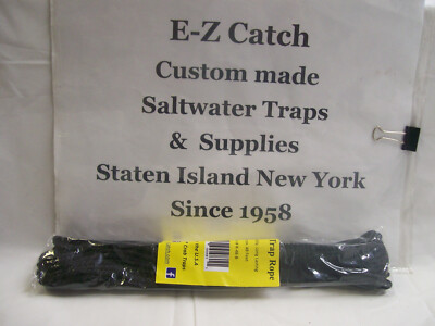 E-Z Catch Nylon Hanked 48' Black # 4 Diamond Braid Soft Crab Trap Chum ...