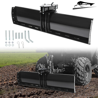 48" Scrape Blade 2" Receiver For ATV UTV Adjustable 0 7.5 or 15 Degrees ...