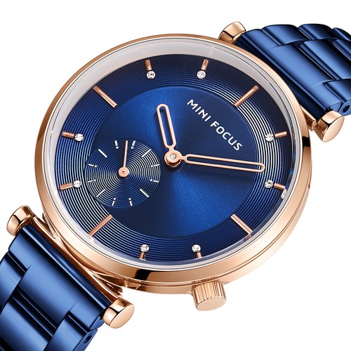 Women Girls Luminous Waterproof Watch Ladies Analog Quartz Blue Mini ...