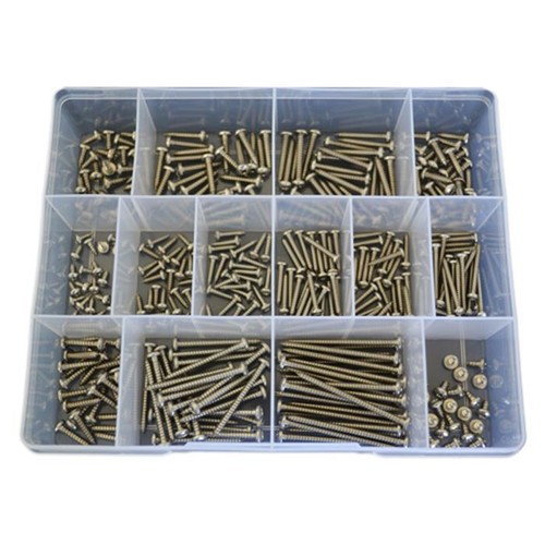 350 Piece 4g 6g Pan Self Tapper Screw Stainless G304 Assortment Grab ...