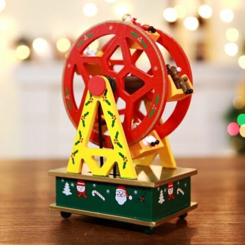 Christmas Gift Wooden Music Box Vintage Carousel Home Decoration ...