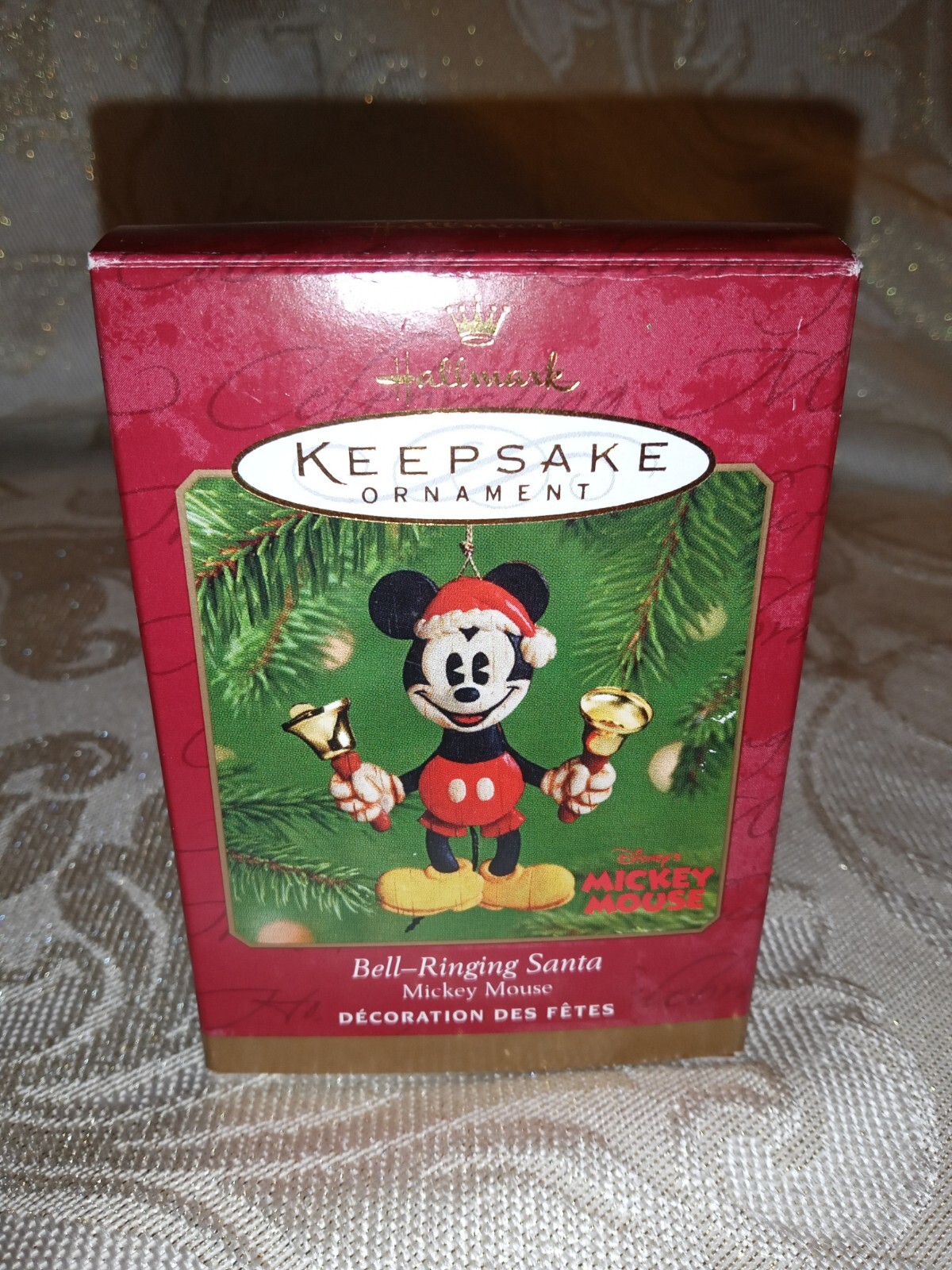 Hallmark Mickey Mouse Ornament 2001 Bell Ringing Santa NIB | eBay