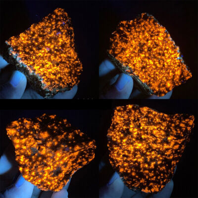 100g Raw Rough Yooperlite Flame Fire Stone Mineral Crystal Rock UV ...