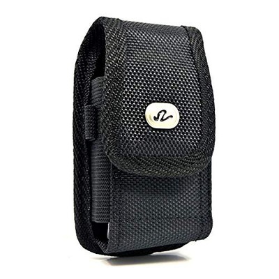Heavy-Duty Nylon Phone Pouch with Metal Belt Clip â€“ Fits Medium Flip ...