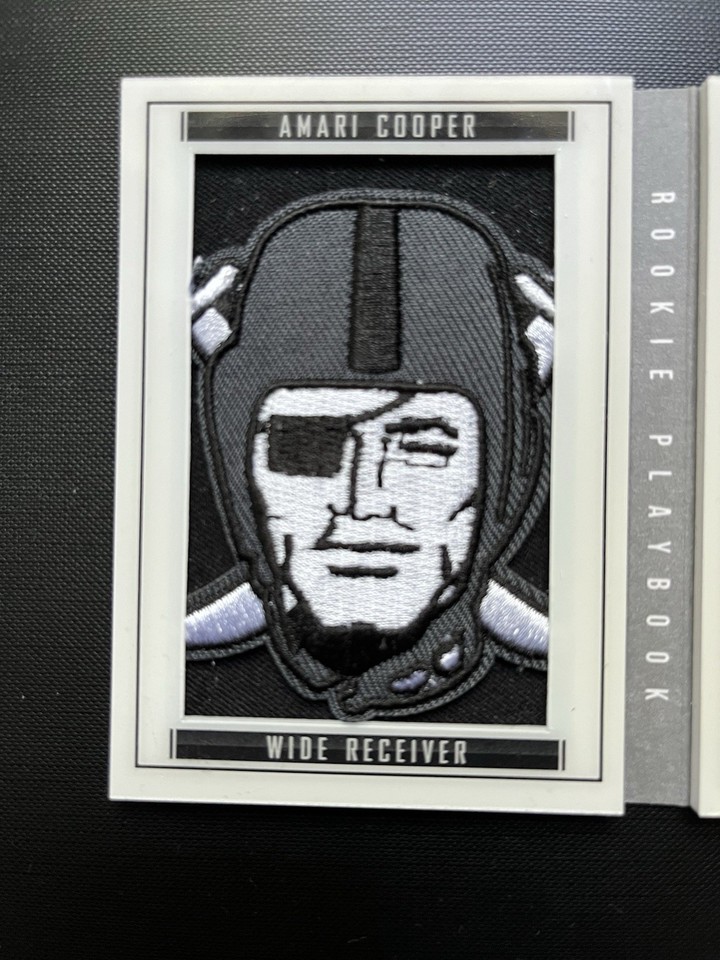 2015 Amari Cooper Custom Art Card Logo Patch RC Card Raiders NFL Logo ...