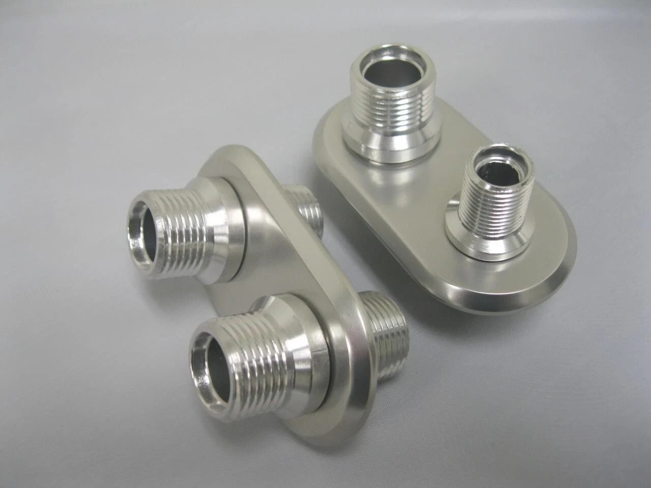 Aluminum 4 Port AC Air Conditioning Heater Firewall Bulkhead Fitting 2 ...