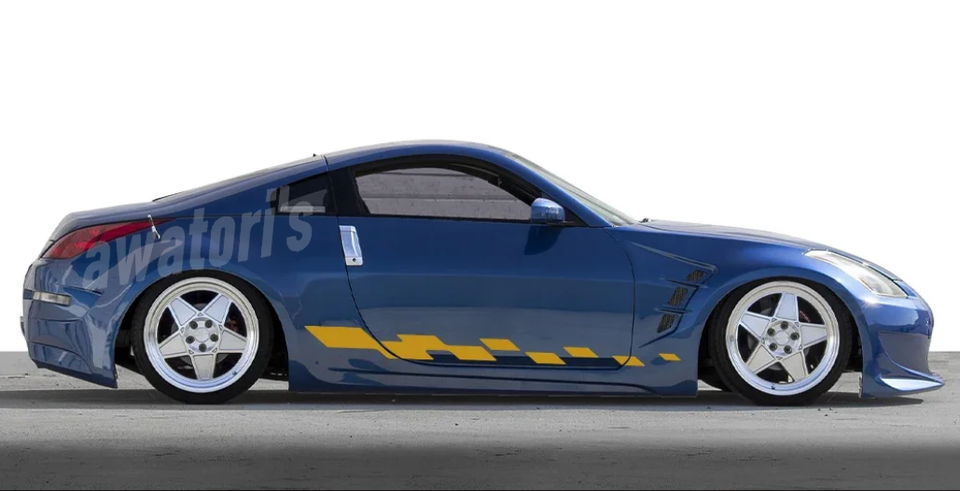 Graphics Racing Sport Stripe Car Sticker For Nissan 350Z 370Z Side Door ...