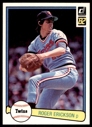 1982 Donruss Baseball Card Roger Erickson Minnesota Twins #303 | eBay