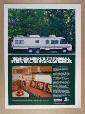 1985 Holiday Rambler Aluma-Lite RV Motorhome vintage print Ad | eBay