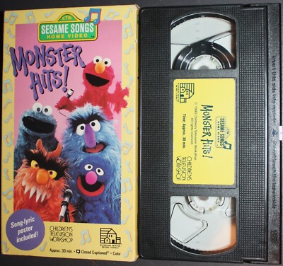 Sesame Songs: MONSTER HITS! (vhs) Cookie Monster, Grover. VG. Rare ...