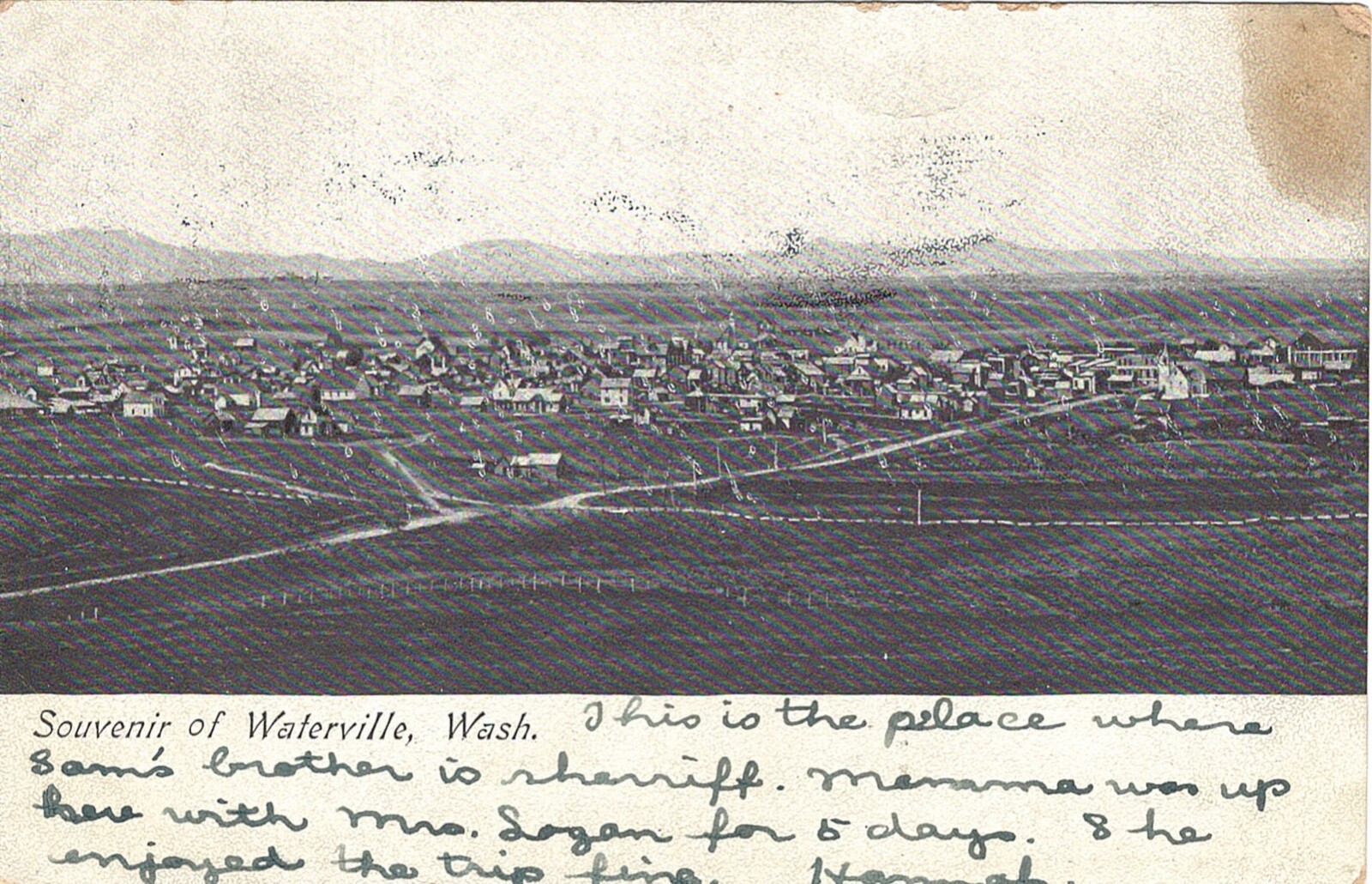 Vintage Postcard Souvenir of Waterville WASHINGTON 1909 | eBay