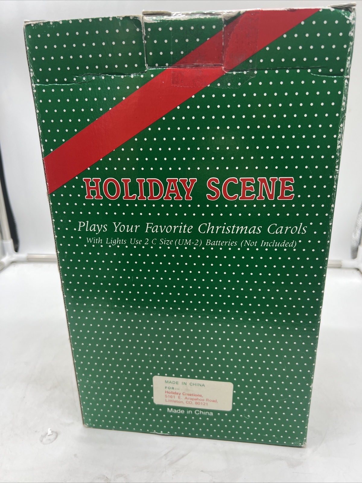 Vintage Holiday Creations Holiday Scene Santa Down The Chimney Noel ...