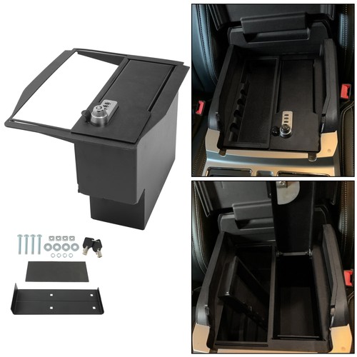 Floor Center Console Lock Safe Storage For 15-20 F150/Raptors 17-22 ...