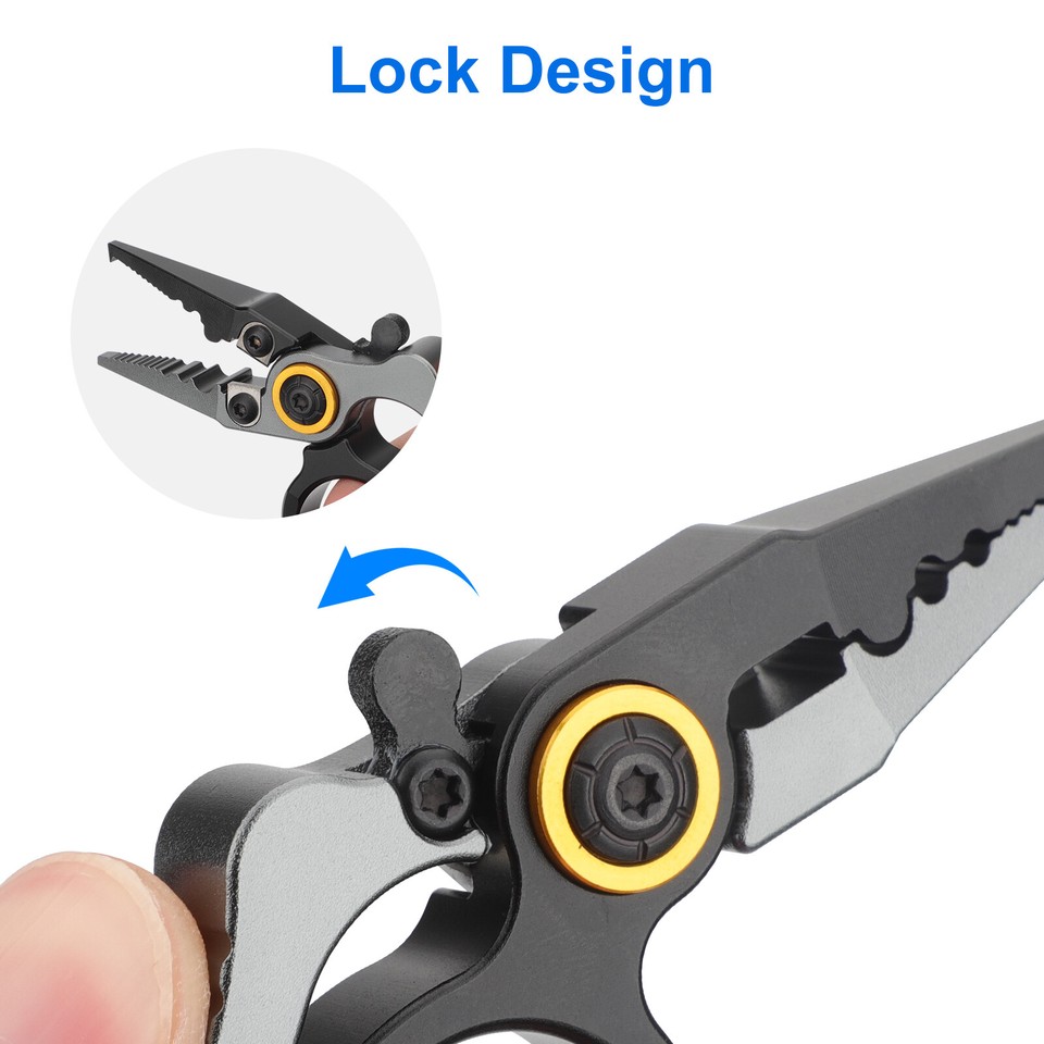 Mini Fishing Pliers Scissors Line Cutter Fishing Hook Remover Black ...