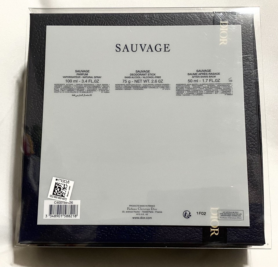 Dior Sauvage PARFUM ( Highest Concentration) Set 100ml, After Shave ...