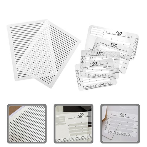 12 Pcs Straight Line Stencil Diy Drawing Template Envelope Addressing ...