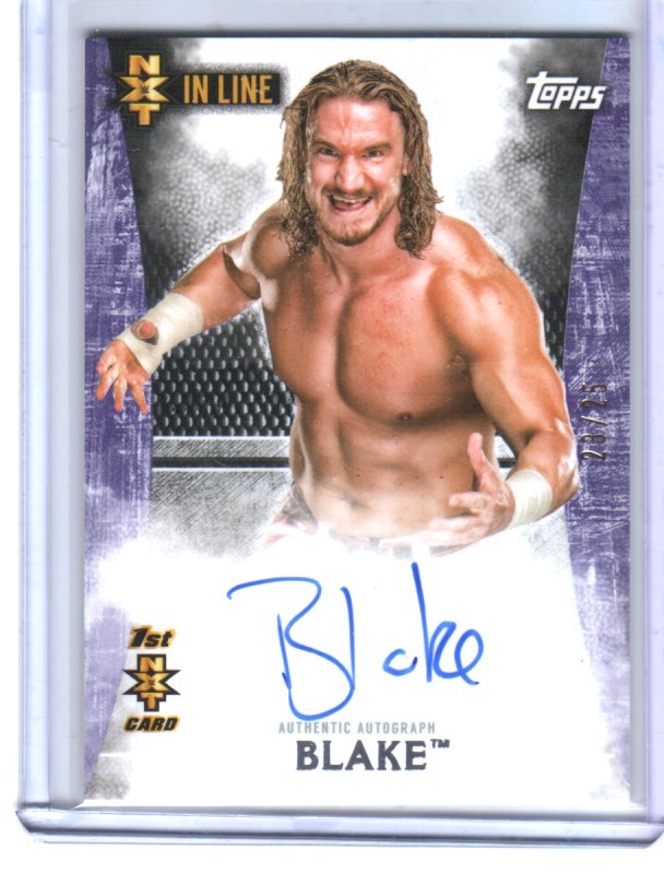 WWE Blake 2015 Topps Undisputed Purple Authentic On Card Autograph SN ...