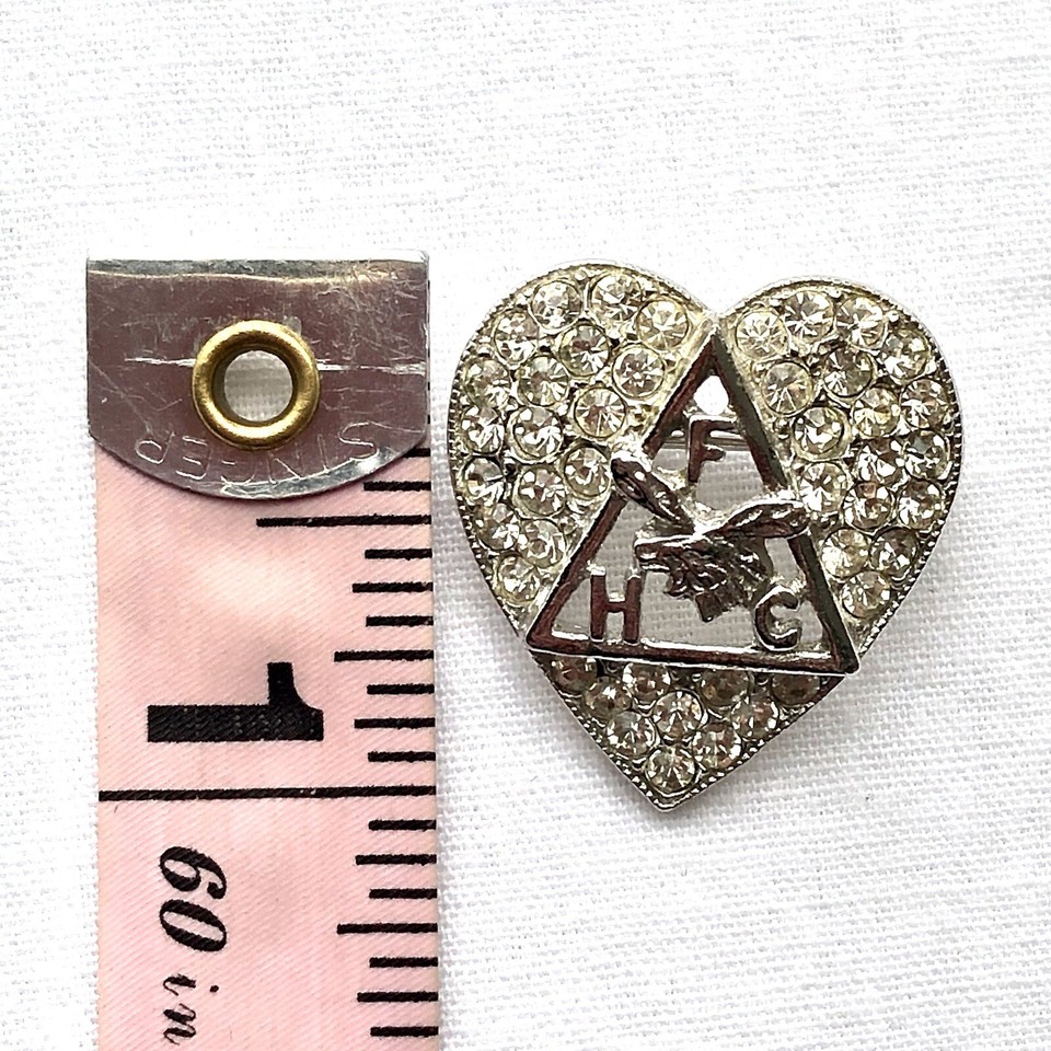 Vintage Heart Pave Rhinestone Moose Brooch Pin Signed Ora Figural ...