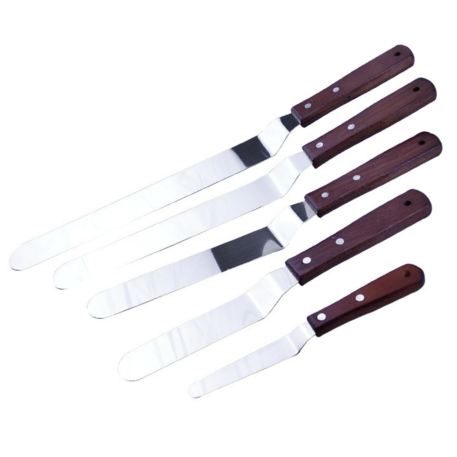 Angled Cake Spatula 8-inch Premium Stainless Steel Set Food Grade Cream ...