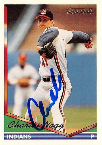 Charles Nagy autographed baseball card (Cleveland Indians) 1994 Topps ...