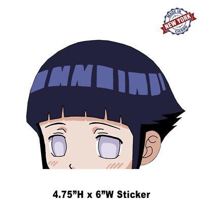 Hinata Peeker Peeking Window Vinyl Decal Naruto Anime Sticker Manga JDM ...
