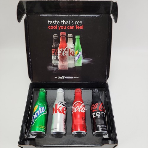 Coca Cola Aluminum Bottle Promotional Box Set Coke Zero Diet Coke ...