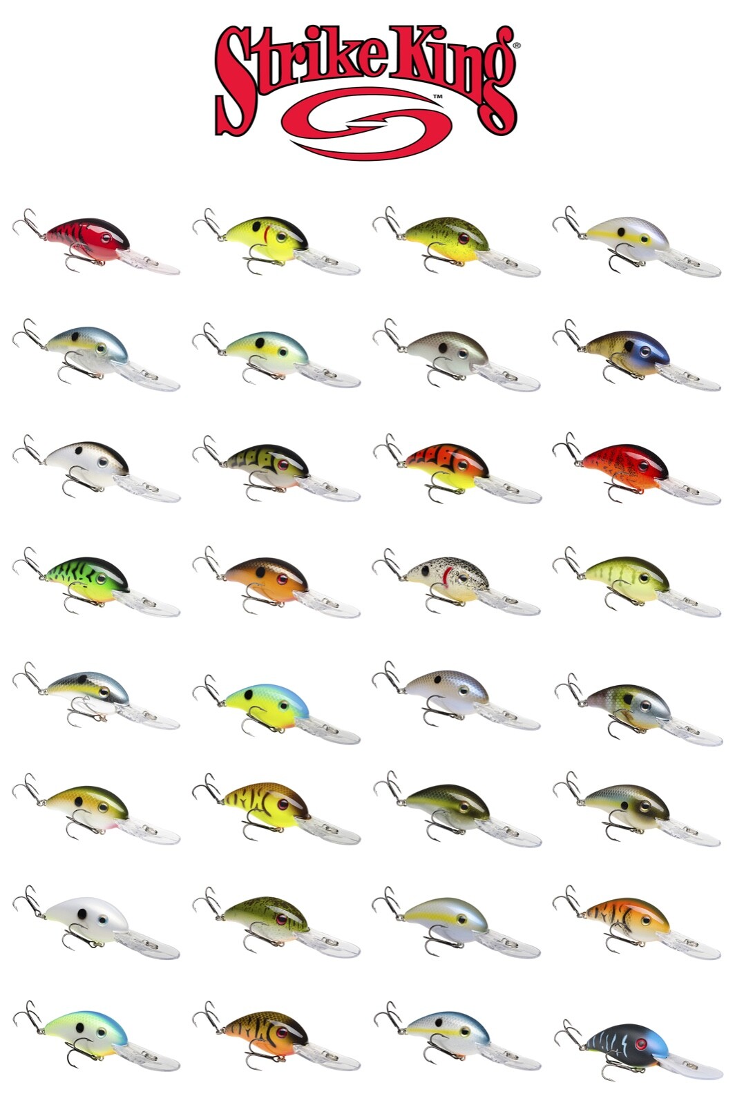 Strike King Pro Model Series 3XD Deep Diving Crankbait Lure - Select ...