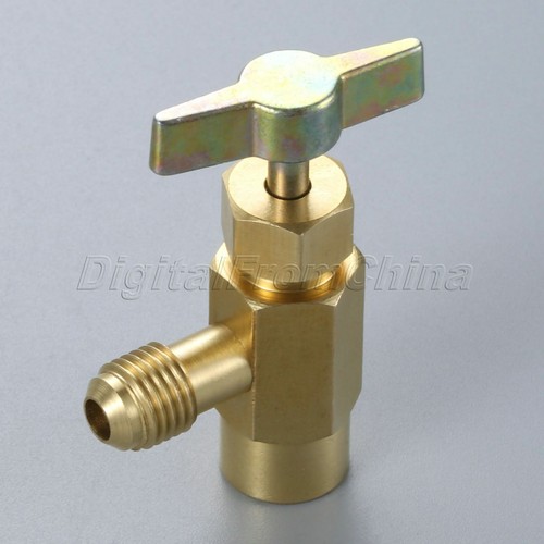 1x Brass R12 R22 R134a Can Tap Dispenser 7/16"-28UNF Female 1/4" SAE ...