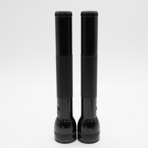 Vintage Lot of 2 MAG-LITE LARGE 3D Cell MAGLITE 12” Black Flashlight ...