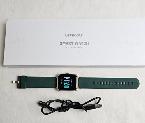 LETSCOM ID205 Fitness Tracker Green Band Smart Watch | eBay