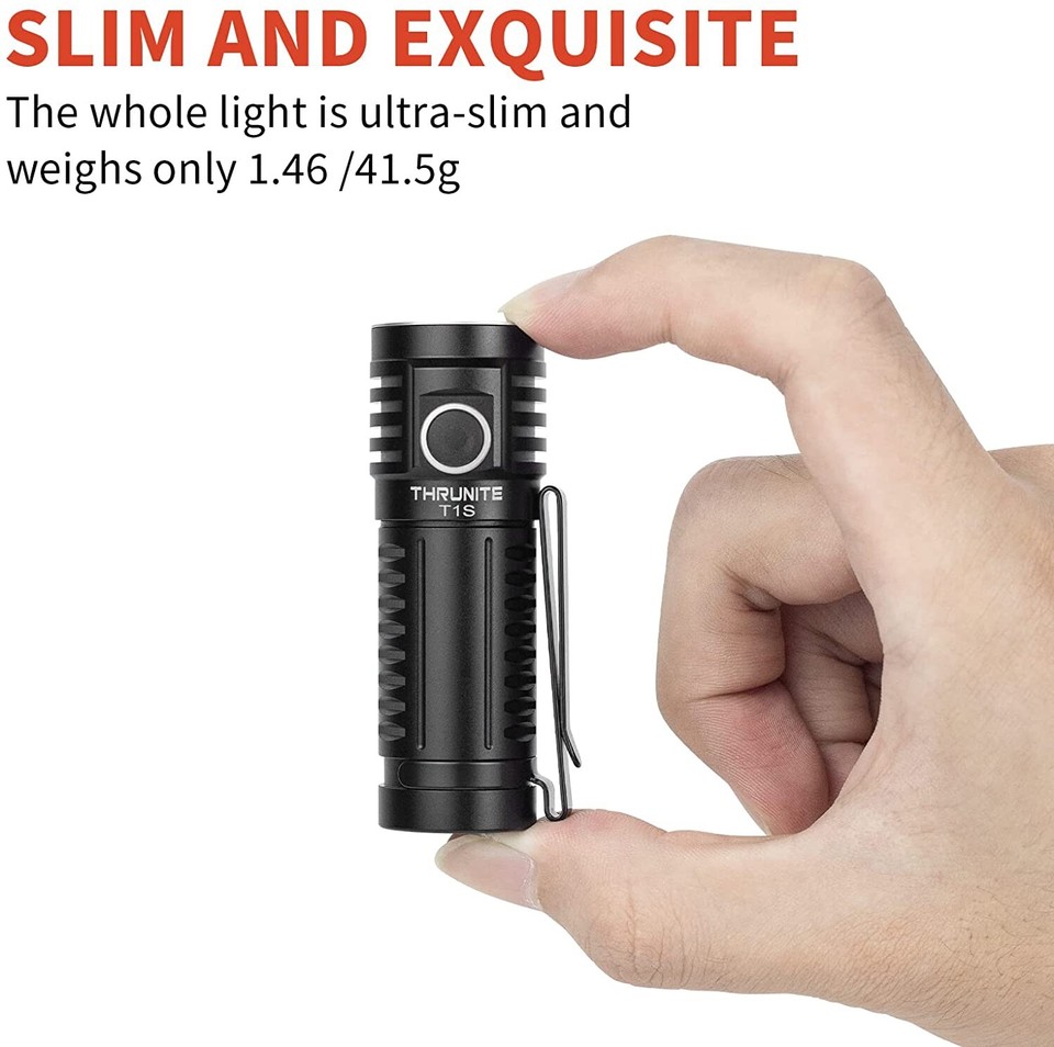 ThruNite T1S , USB C Rechargeable Flashlight SST40 LED , 1212 Lumen ...