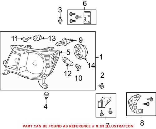 Genuine OEM Left Lower Outer Headlight Restoration Kit For Toyota ...