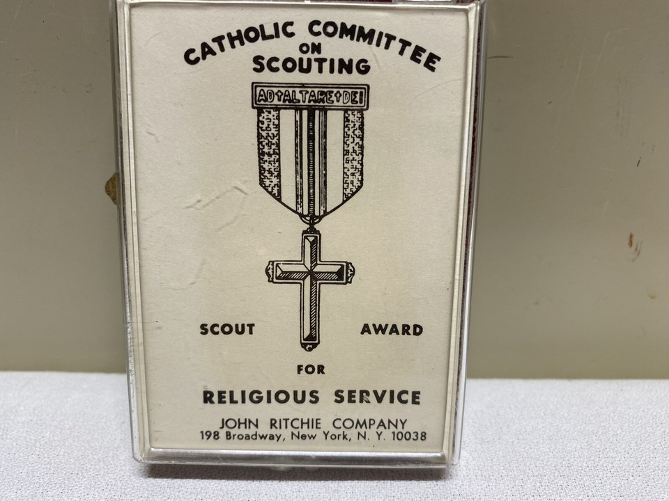 SS NOS AD+ ALTARE+DEI Boy Scout BSA Award Badge Medal Cross Catholic ...