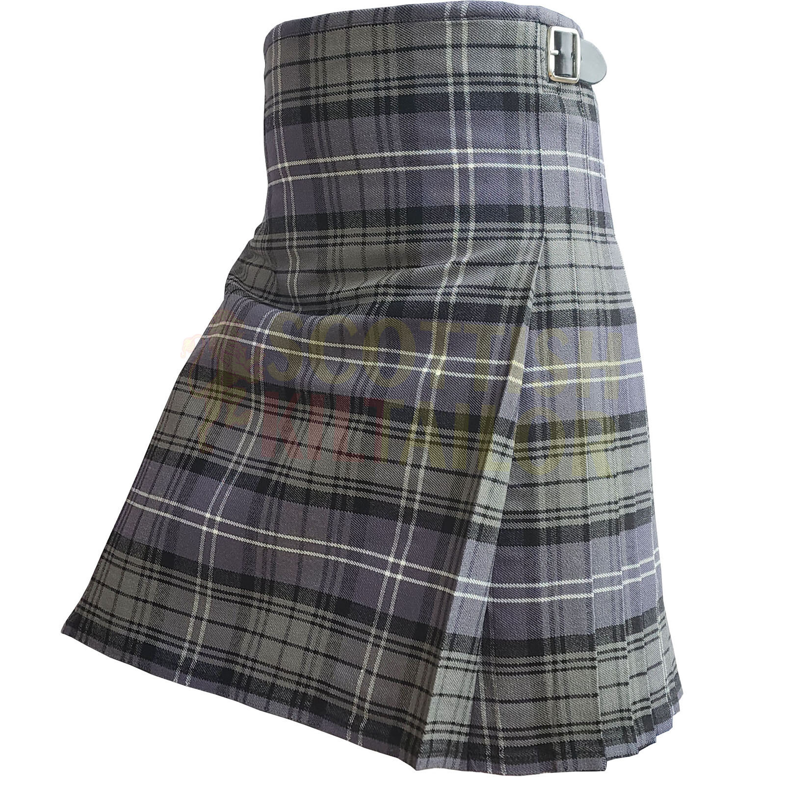 Scottish Traditional Handmade Hamilton Grey Tartan Kilt For Men Custom ...