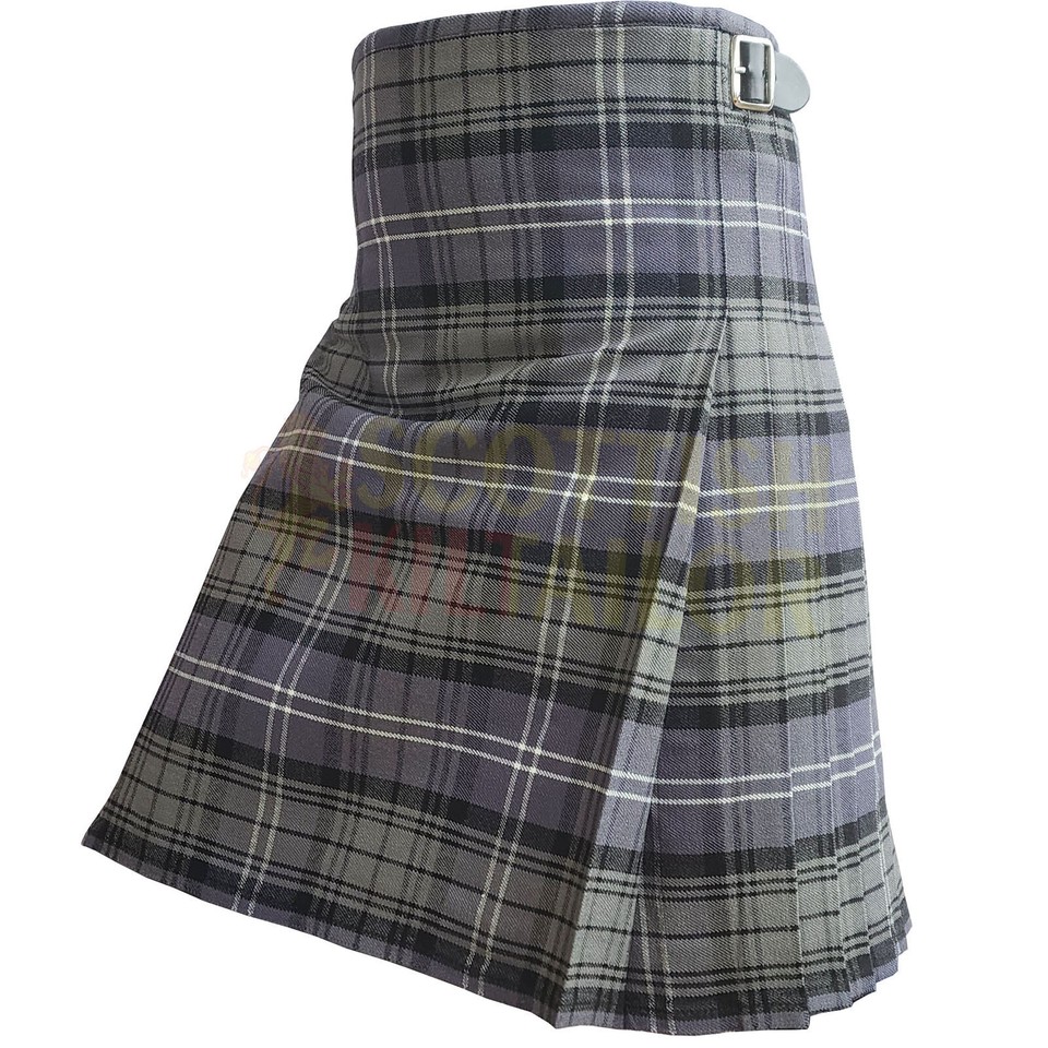 Scottish Traditional Handmade Hamilton Grey Tartan Kilt For Men Custom ...