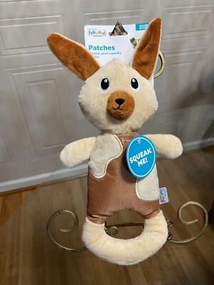 Outward Hound Tug Toss Squeaky Dog Toy K-9 Tuff Guard Small Patches Pig ...