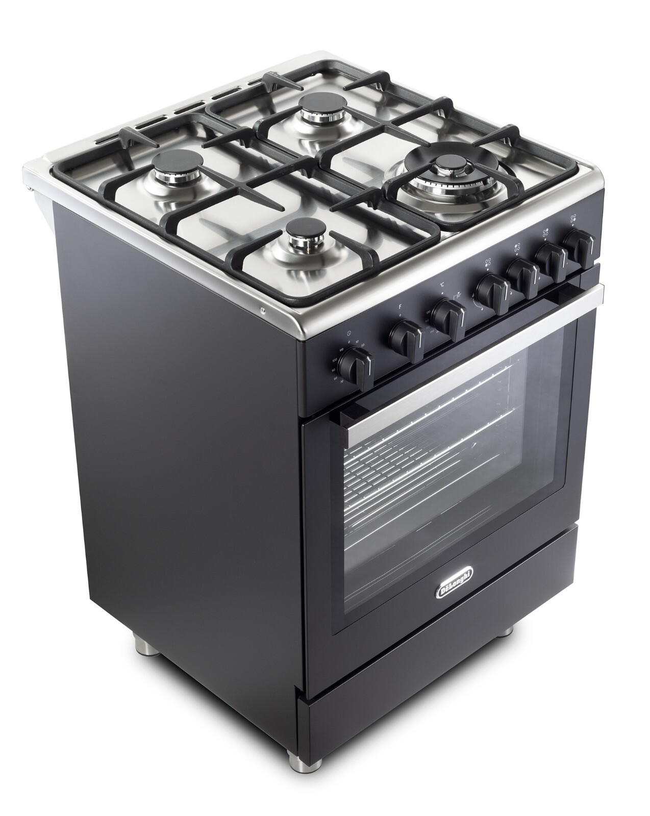 DeLonghi DSC 626 G-1 BL 60cm Modern Single Cavity Gas Range-Style ...