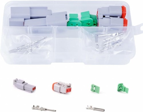 Deutsch 2 Pin DT Connector 2 Set,Size 16 Stamped Contacts 18-14 2Pin ...