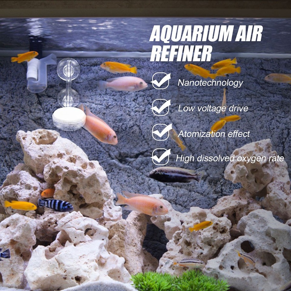 1 Set Quiet Aquarium Air Stone Fish Tank Oxygen Diffuser Nano Bubble ...