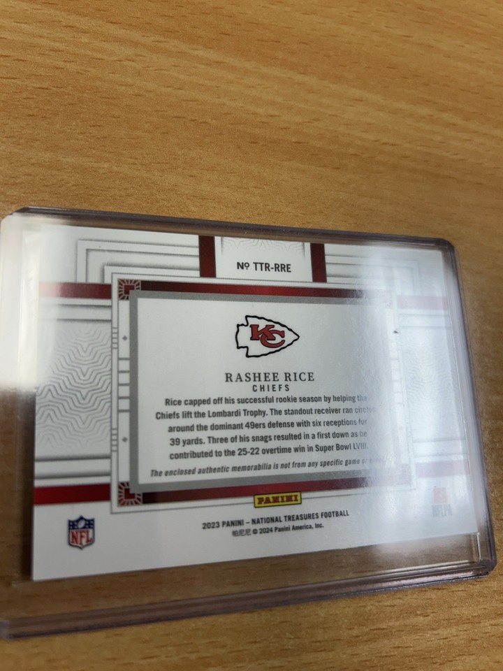 Rashee Rice 3-Card Rookie Lot - Rookie Ticket Auto, NT Patch /49, Prizm ...