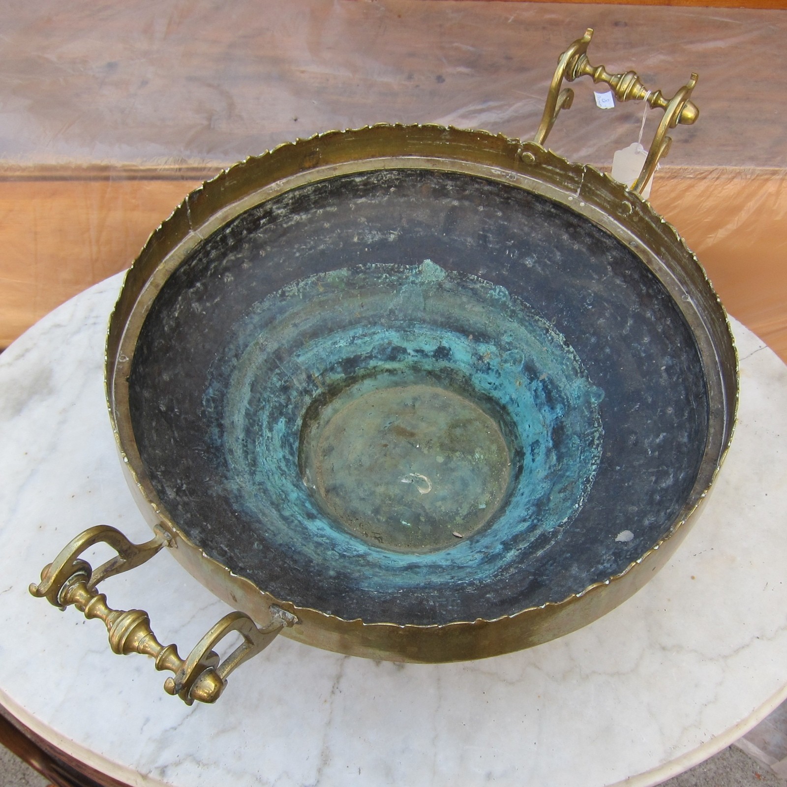 MANGAL Antique c.1850 TRADITIONAL TURKISH HEATER Brass & Copper BAGGAGE ...