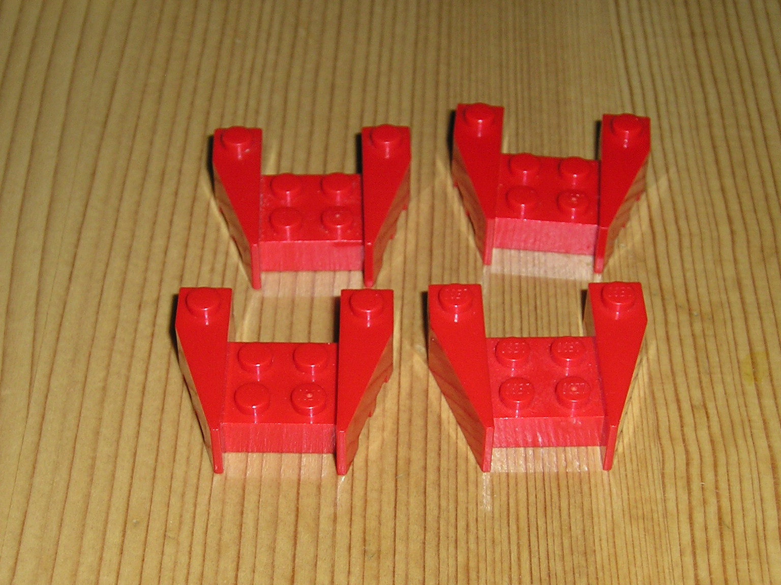Lego 4x Keilstein Wedge 3x4 2399 rot 5591 8168 6375 6345 8673 6589 1786 ...
