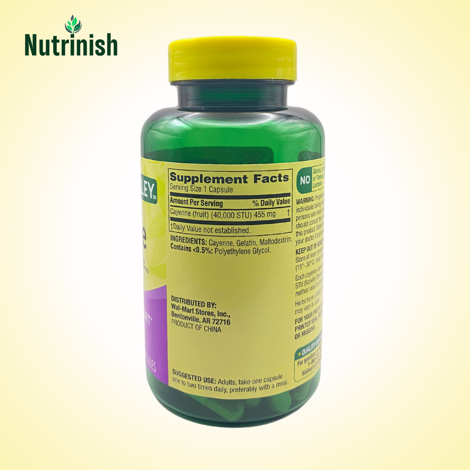 Spring Valley Cayenne Pepper 100 Pills Capsaicin 40,000 STU | eBay