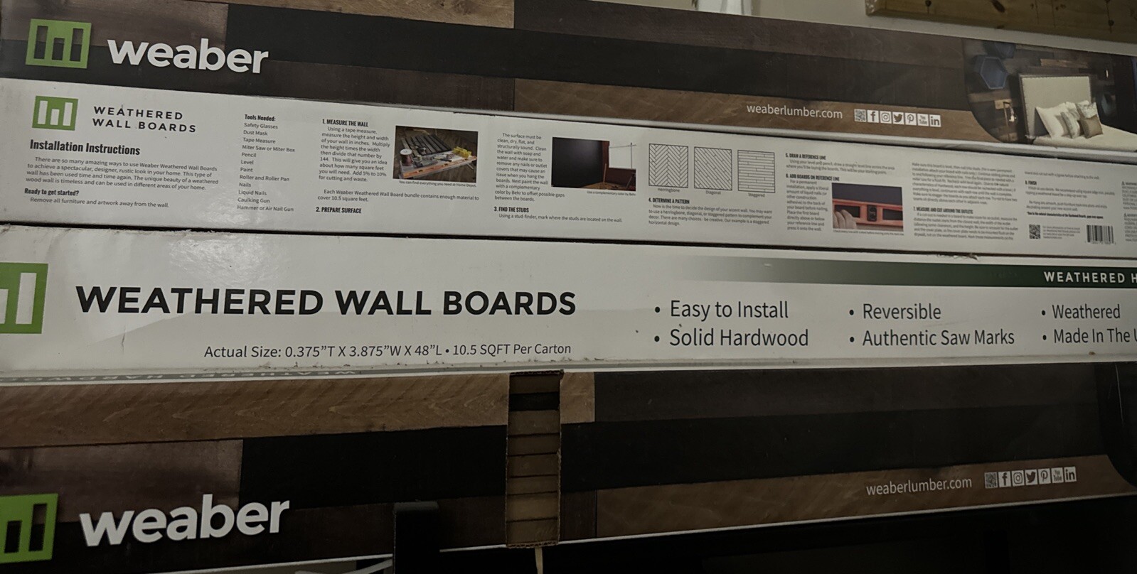 Weaber 10.5 sq. ft. Weathered Hardwood Board, 8-Piece for sale online ...