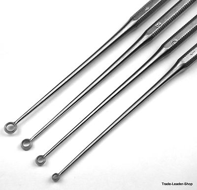 4 Buck ear curette sharp straight Fig. 1,2,3,4 ENT 16cm Surgical loop ...