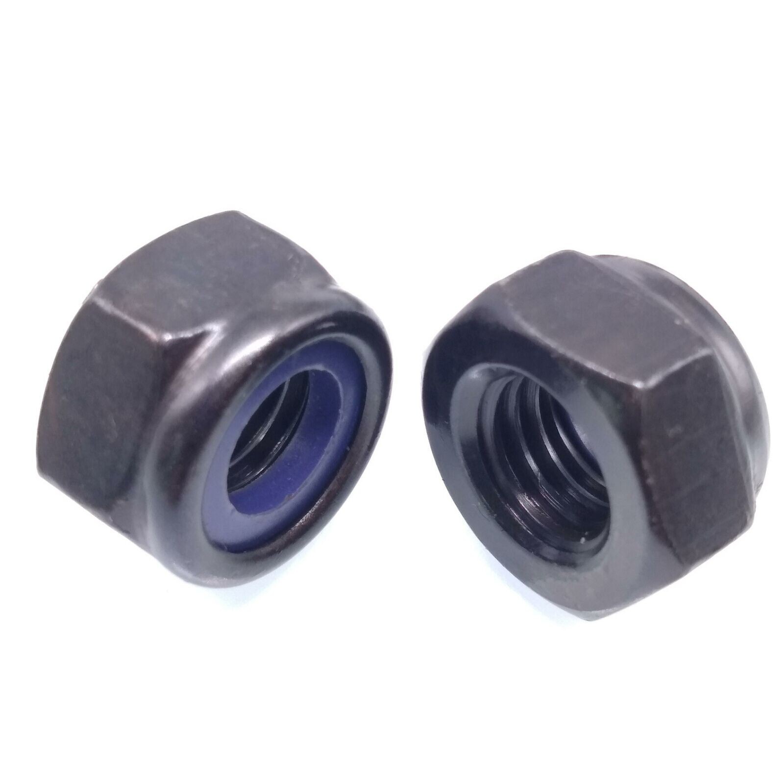 X25 M6 1.0 NYLOC NYLON INSERT LOCKNUT HEX METRIC STEEL LOCKING NUT ...