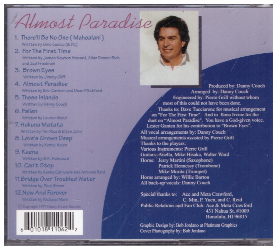 Danny Couch - Almost Paradise [CD] 1997 Danny Couch records | eBay