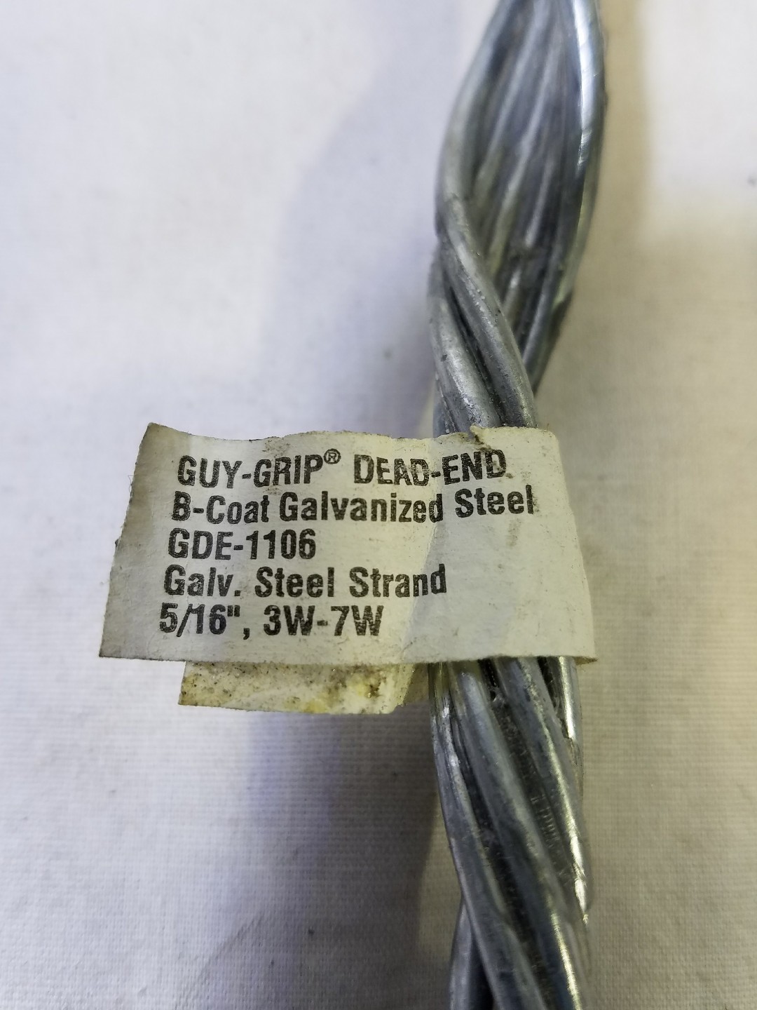 Lot of 2 PLP 5/16" GDE-1106 Galvanized Steel strand Guy-Grip® Dead-End ...