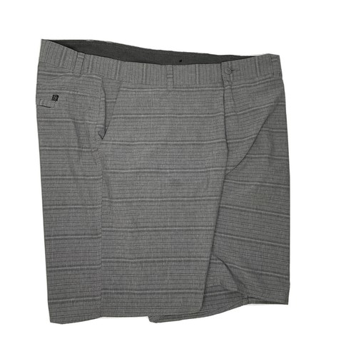 Burnside Shorts Flat Front Stretch 9'' Gray Striped Pockets Men Sz 40 ...